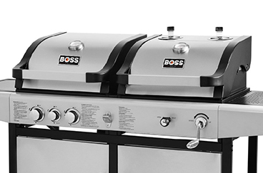 Boss Grill Premium Dual Fuel - 2 Burner Dual Fuel BBQ Grill with Side ...
