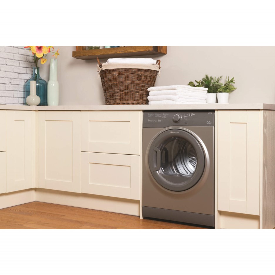 Hotpoint TVFS73BGG 7kg Freestanding Vented Tumble Dryer Graphite ...