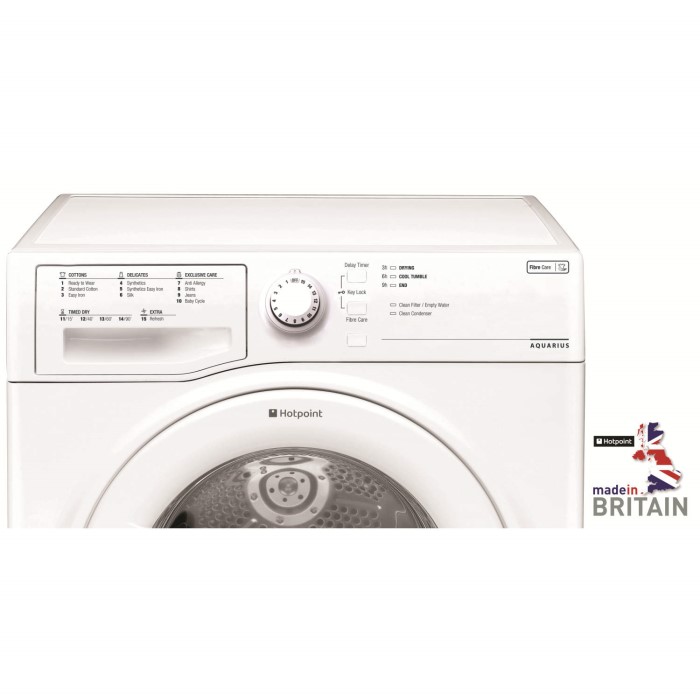 Hotpoint TCFS73BGP 7kg Freestanding Condenser Tumble Dryer Polar White ...