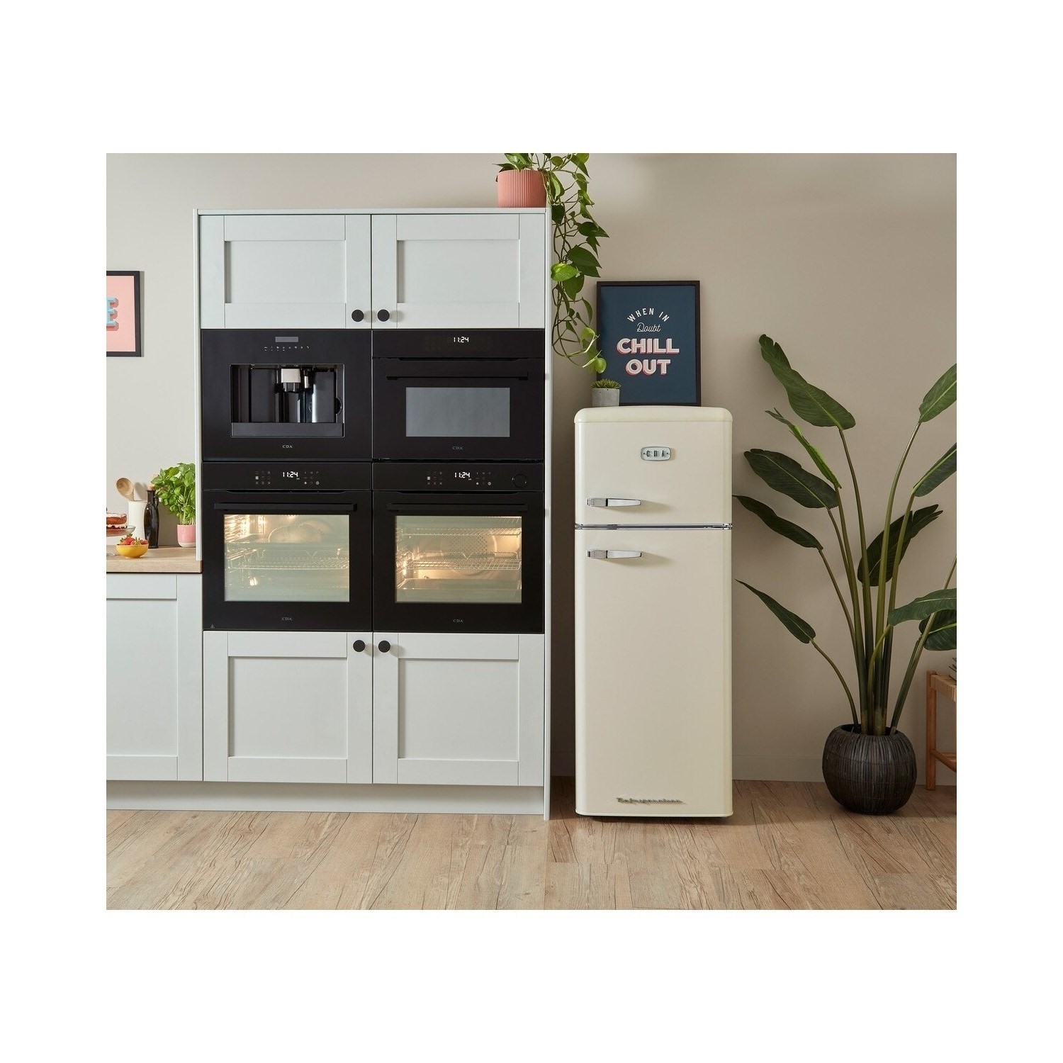 CDA 206 Litre Top Mount Retro Freestanding Fridge Freezer - Betty ...
