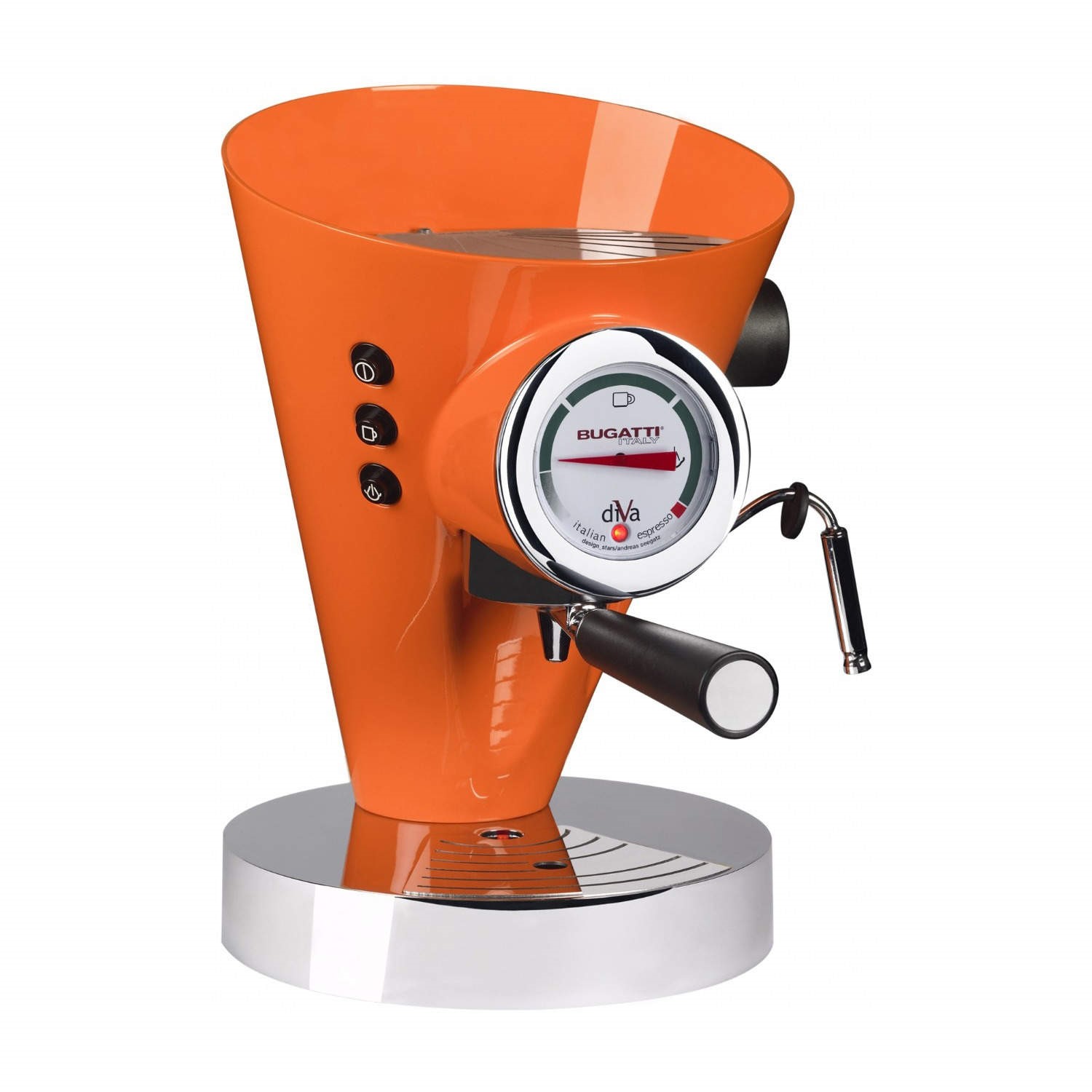 Bugatti 15-DIVAO Diva Espresso Machine - Orange | Appliances Direct