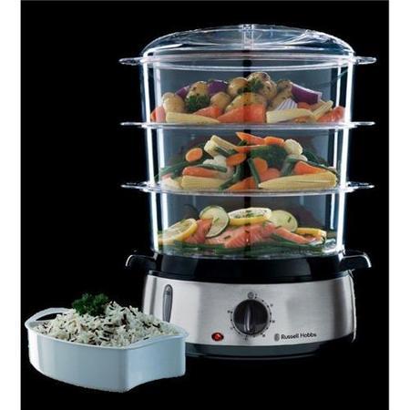 Russell Hobbs 19270 3-Tier Stainless Steel Food Steamer | Appliances Direct