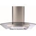 CDA ECP72SS Curved Glass 70cm Chimney Cooker Hood Stainless Steel ...