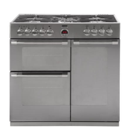 Stoves Sterling 900DFT 90cm Dual Fuel Range Cooker - Stainless Steel ...