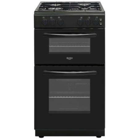 Refurbished Bush BETAW50B 50cm Double Oven Electric Cooker Black ...