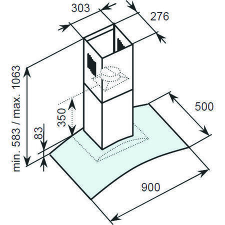 GRADE A1 - As New - Baumatic 90cm Glass Chimney Hood 77025944/1/BT9.3GL ...