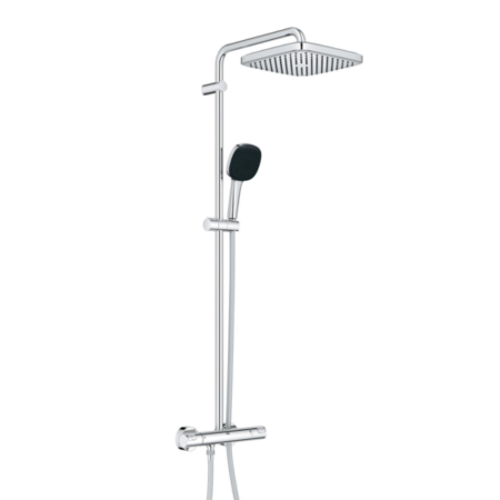 GROHE QuickFix Chrome Vitalio Comfort 250 Shower System with Thermostat ...