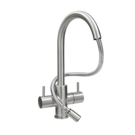 Astracast TP0789 Shannon Twin Lever Single Flow Tap with Pull-out in ...