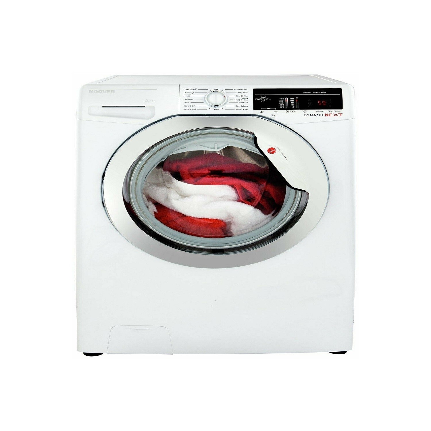 Hoover Dynamic DXOA 48C3/1-80 Freestanding 8KG 1400 Spin Washing ...