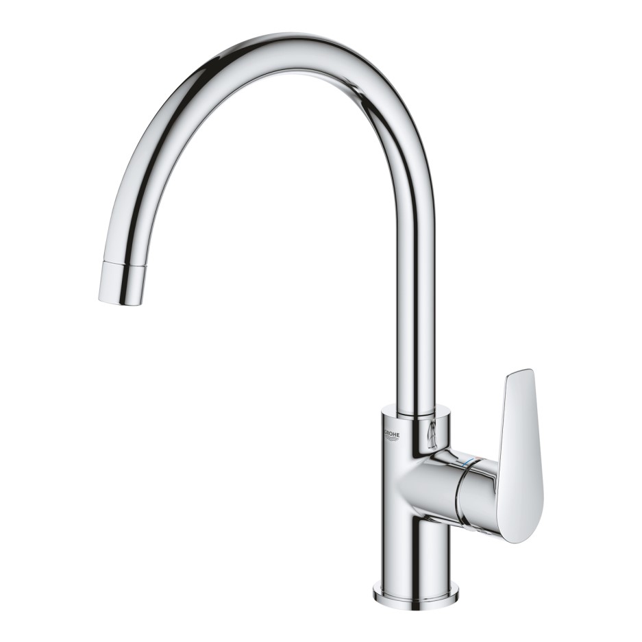 Grohe Chrome Single Lever Mixer Kitchen Tap - BauEdge 31367001 ...