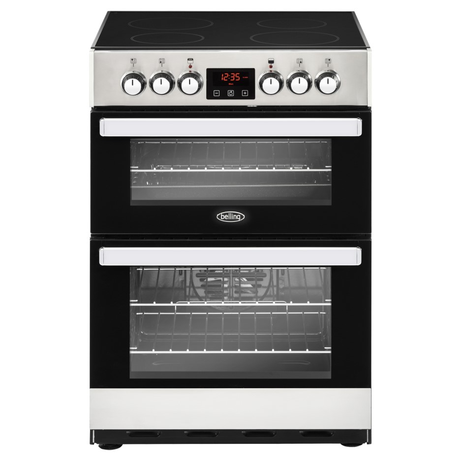 Belling Cookcentre 60E 60cm Double Oven Electric Cooker With Ceramic ...