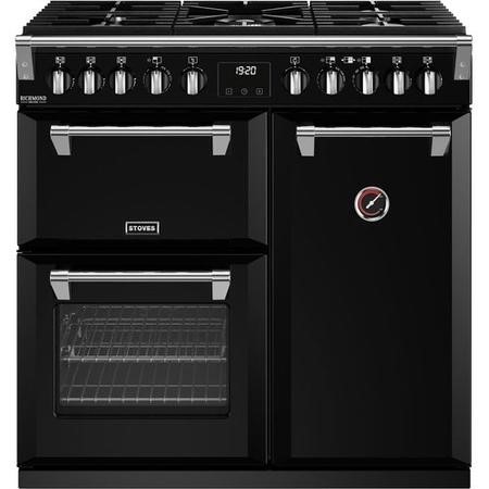 Refurbished Richmond Deluxe D900DF 90cm Dual Fuel Range Cooker Black A1 ...