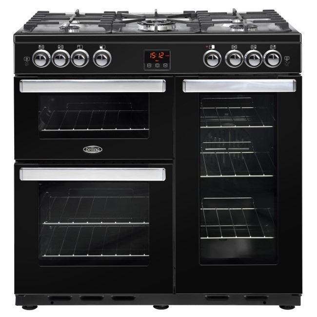 Belling Cookcentre 90G 90cm Gas Range Cooker - Black 444444077 ...