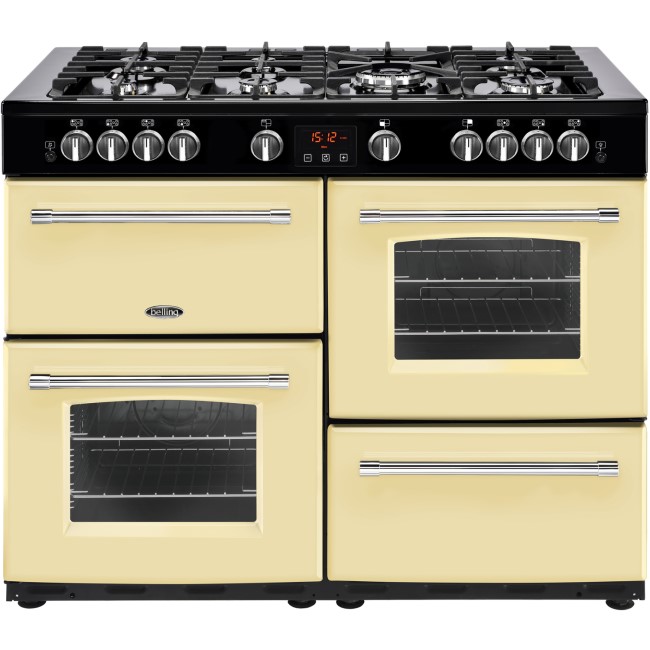 Belling Farmhouse X110G 110cm Gas Range Cooker - Cream 444411740 ...