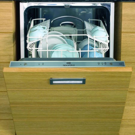 New World DW45 Mk2 Slimline Fully Integrated Dishwasher 444440453 ...