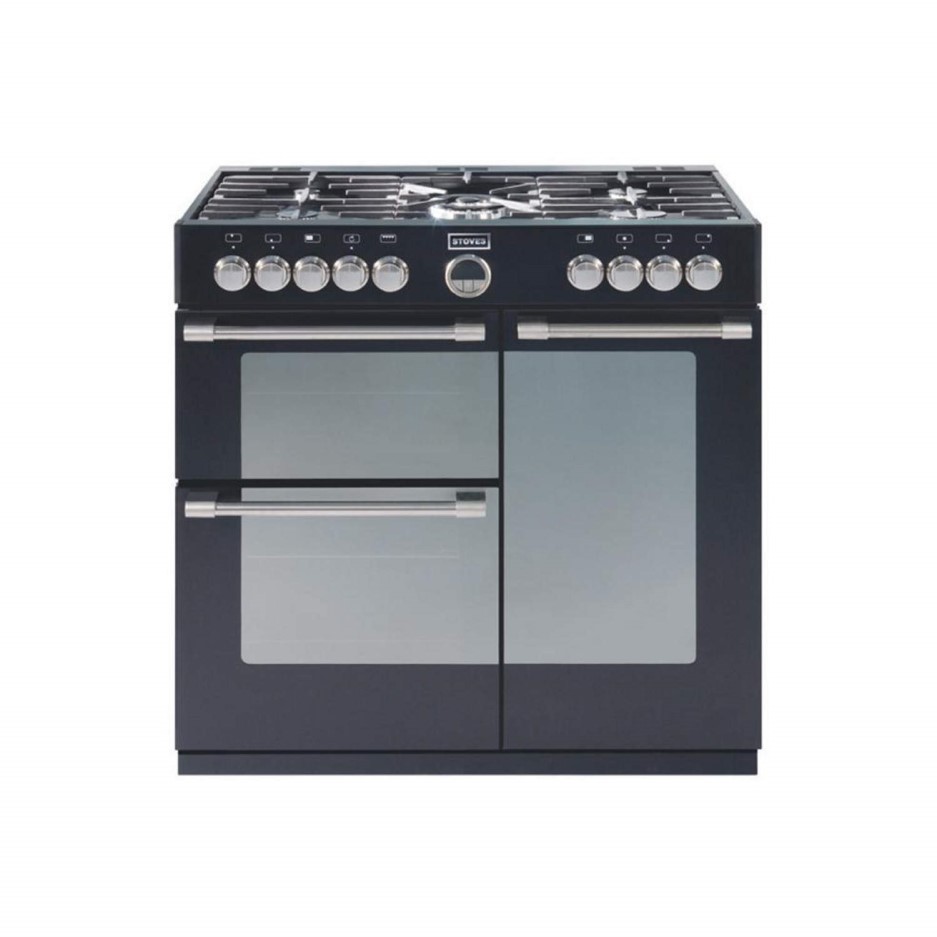 Stoves Sterling 900DFT 90cm Dual Fuel Range Cooker - Black 444440464 ...
