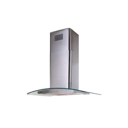 Belling 91 DIH Curved Glass 90cm Island Cooker Hood Stainless Steel ...