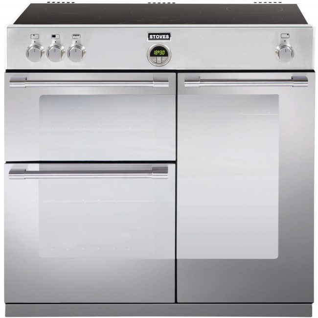Stoves Sterling 900Ei Stainless Steel 90cm Electric Range Cooker With ...