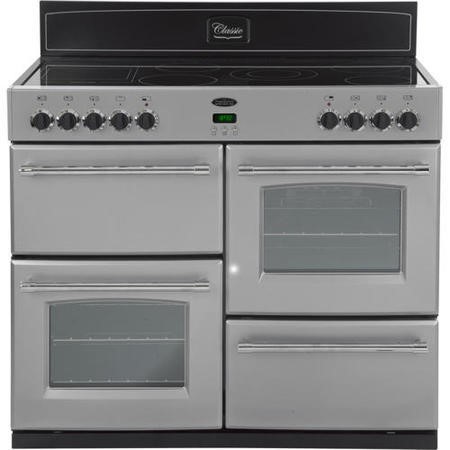 Belling Classic 100E 100cm Electric Range Cooker in Silver 444440391 ...