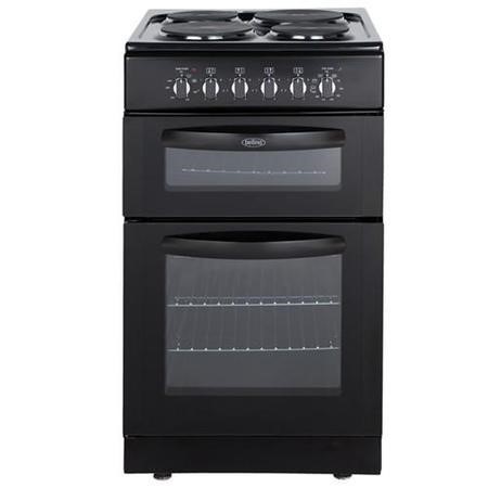 Belling FSE50FDOB 50cm Wide Double Oven Electric Cooker - Black ...
