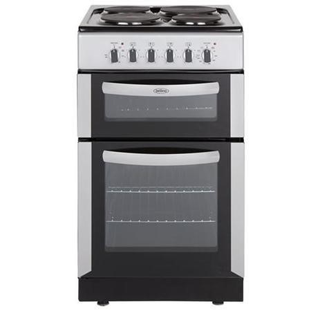 Belling FSE50FDOS 50cm Wide Double Oven Electric Cooker - Silver ...