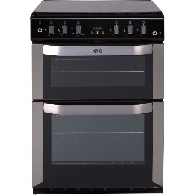 Belling FSG 60 TCLW 60cm Wide Double Cavity Gas Cooker With LED Minute ...