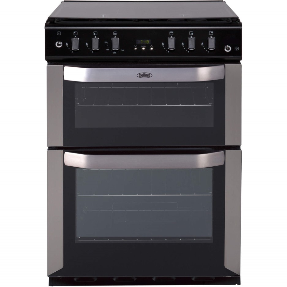 Belling FSG 60 TCLW 60cm Wide Double Cavity Gas Cooker With LED Minute ...