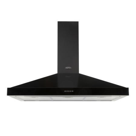 Belling CLASSIC 90CHIM 90cm Wide Chimney Hood Black 444442821 Appliances Direct