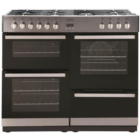 Belling DB4 100DFT 100cm Wide Dual Fuel Range Cooker - Black 444443015 ...