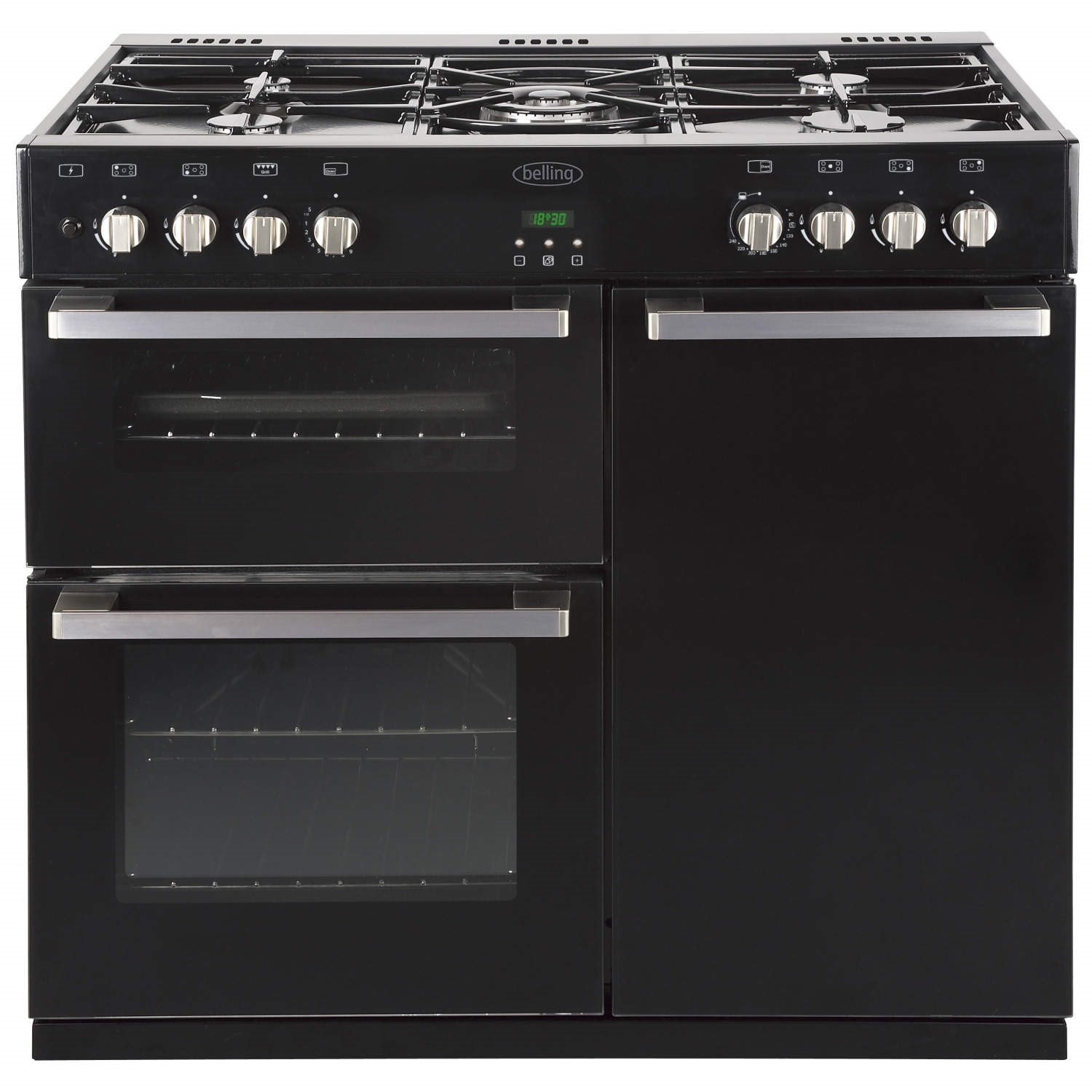 Belling DB4 90GT 90cm Gas Range Cooker Black 444443488 | Appliances Direct