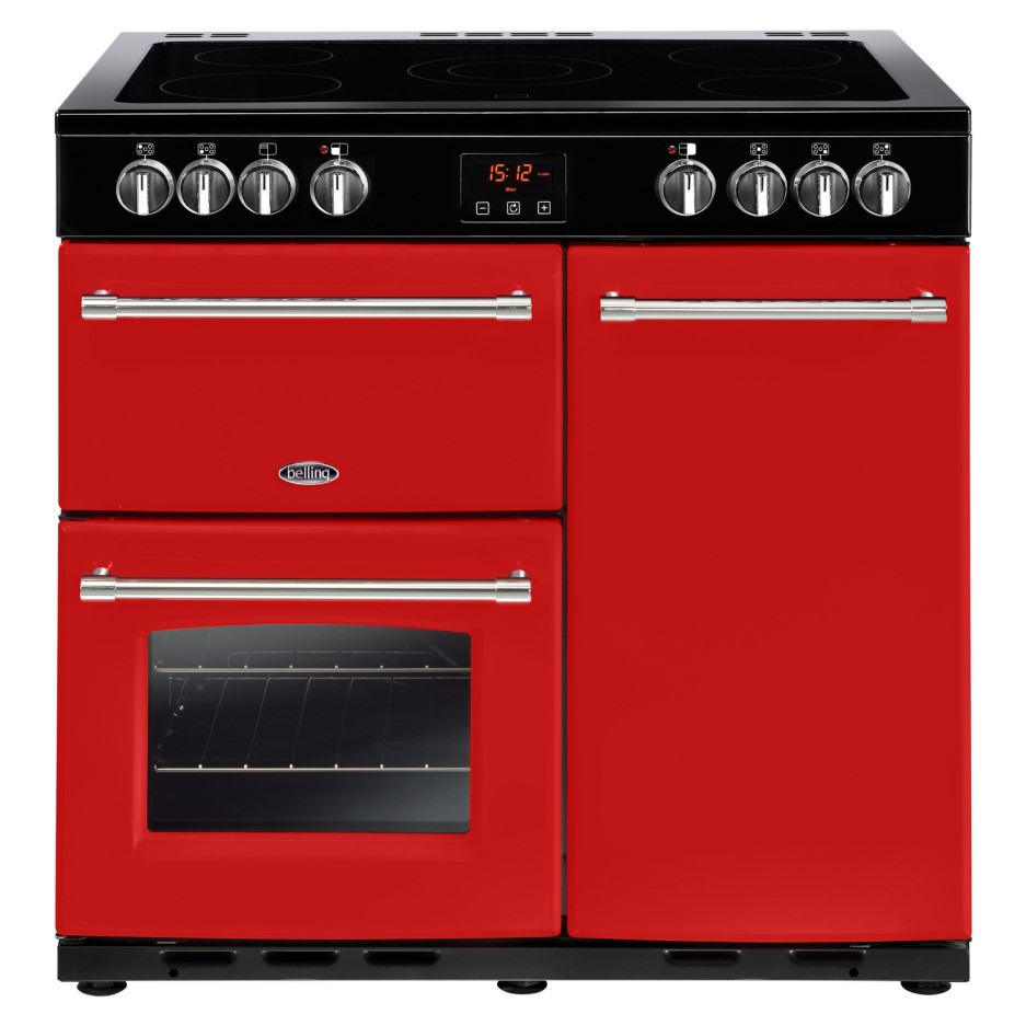 Belling Farmhouse 90E 90cm Electric Range Cooker With Ceramic Hob Hot ...