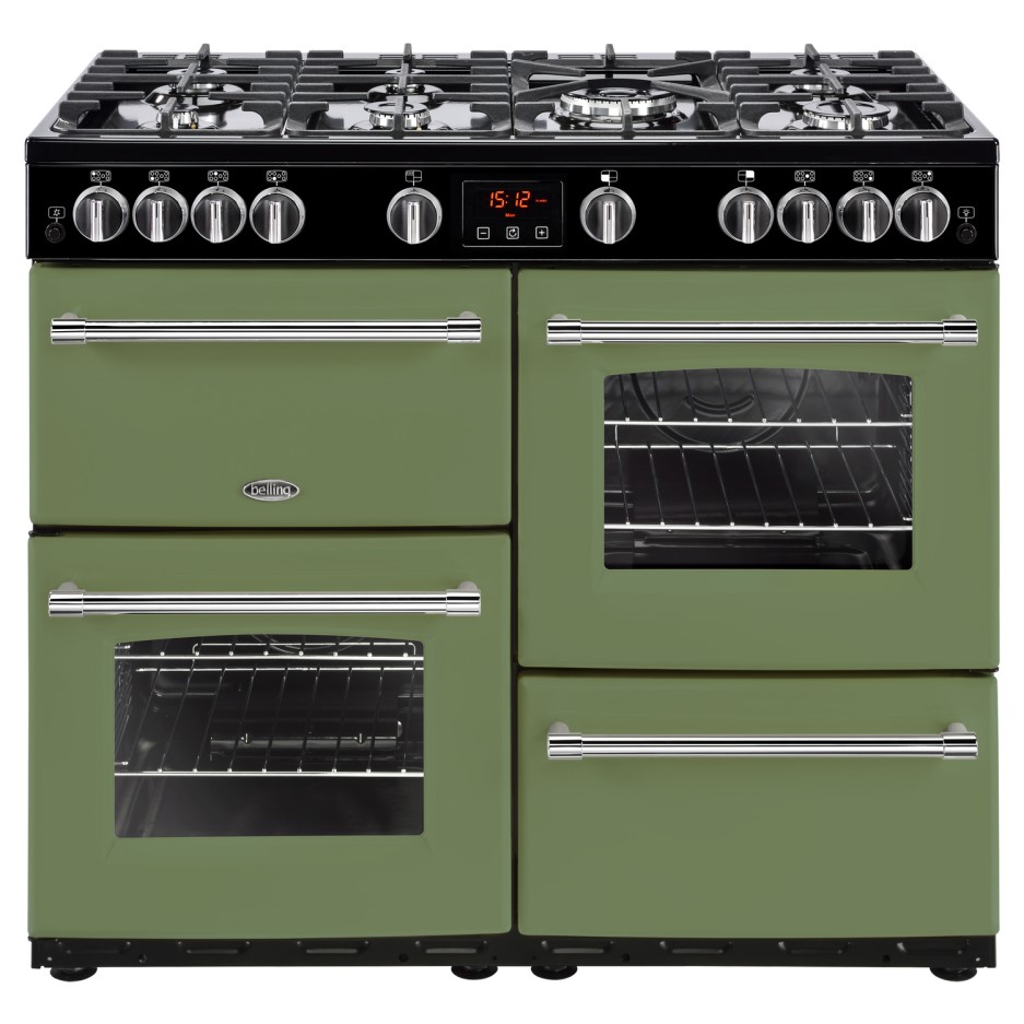 Belling Farmhouse 100G 100cm Gas Range Cooker Soho Green 444444269 ...
