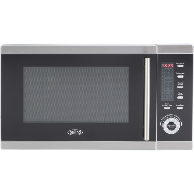 Belling FM2590G 25L 900W Freestanding Microwave With Grill in Stainless ...