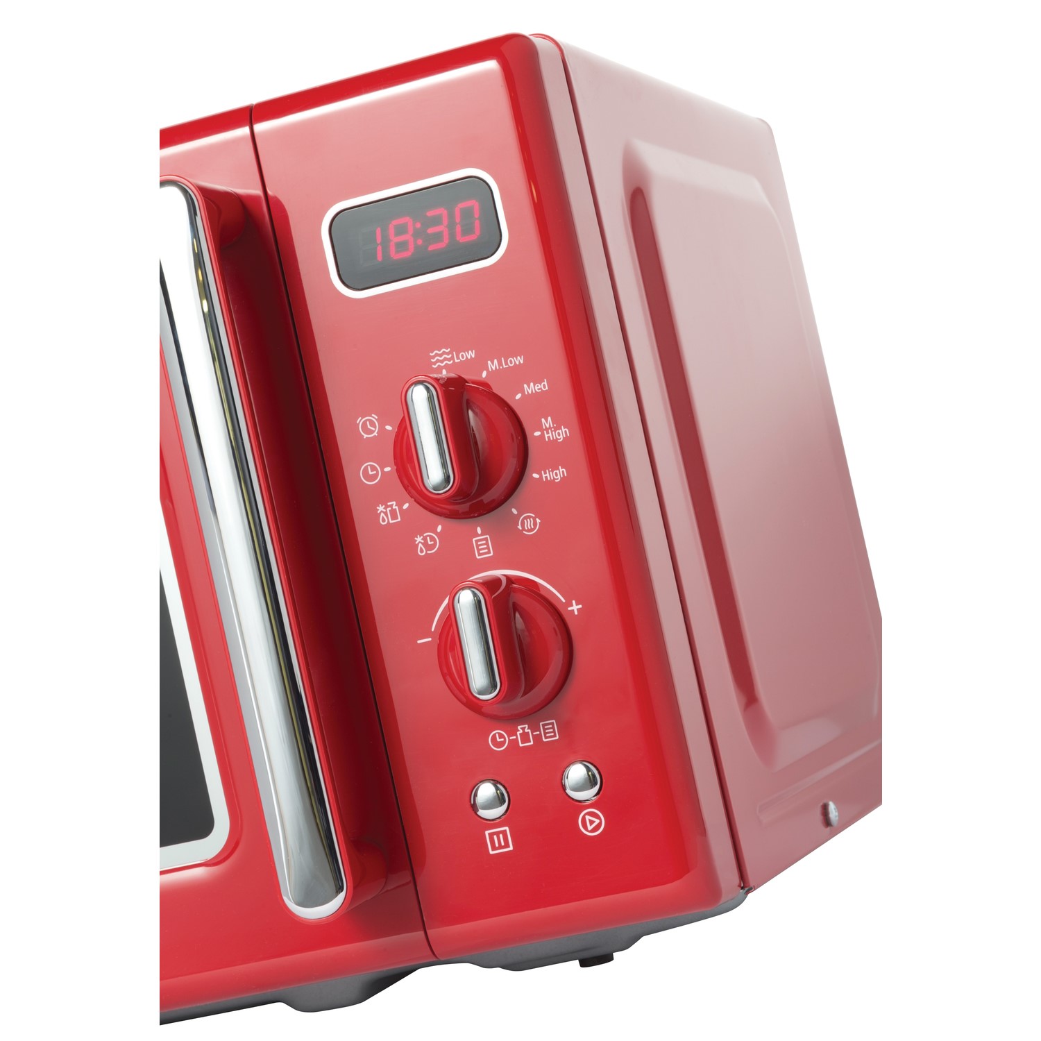 Belling FMR2080S 20L 800W Retro Design Freestanding Microwave in Red ...
