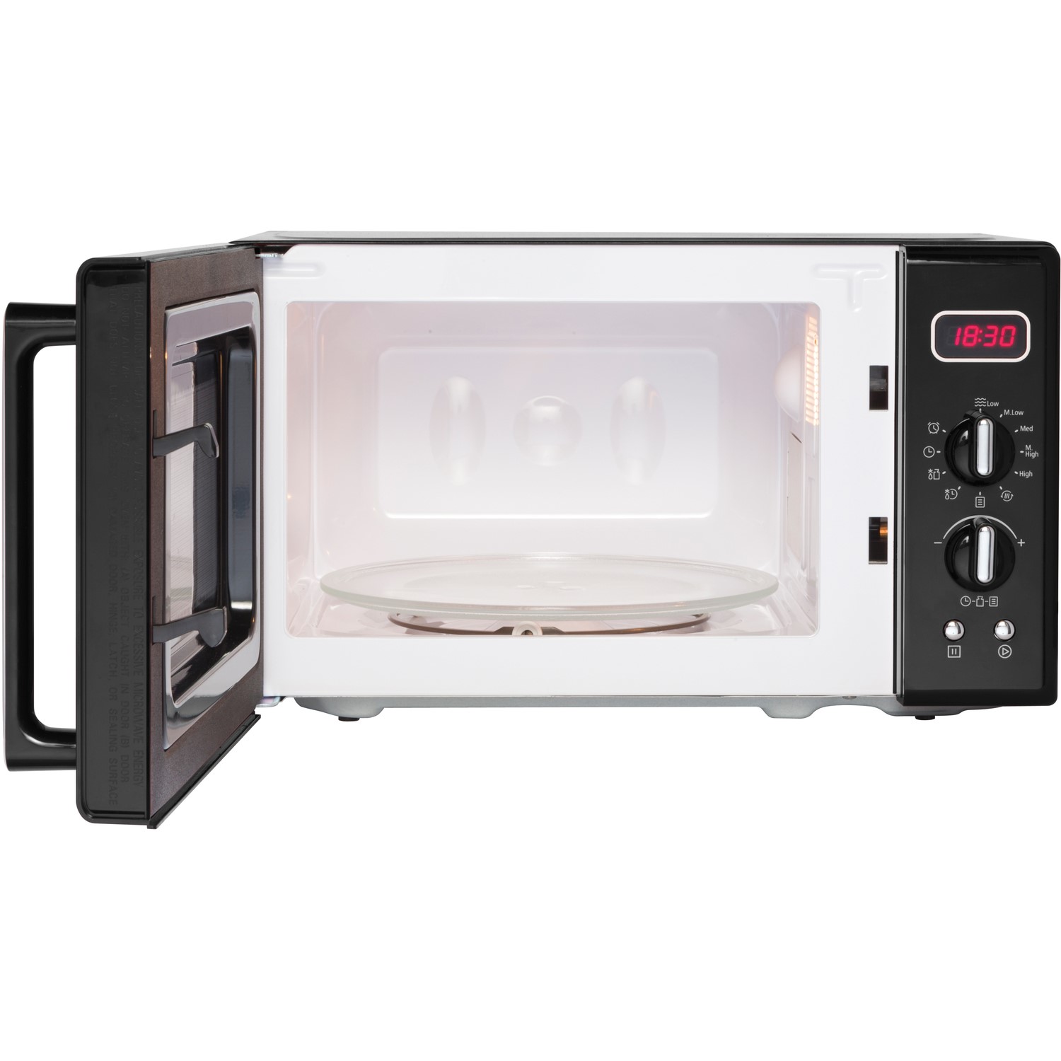 Belling FMR2080S 20L 800W Retro Design Freestanding Microwave in Black ...