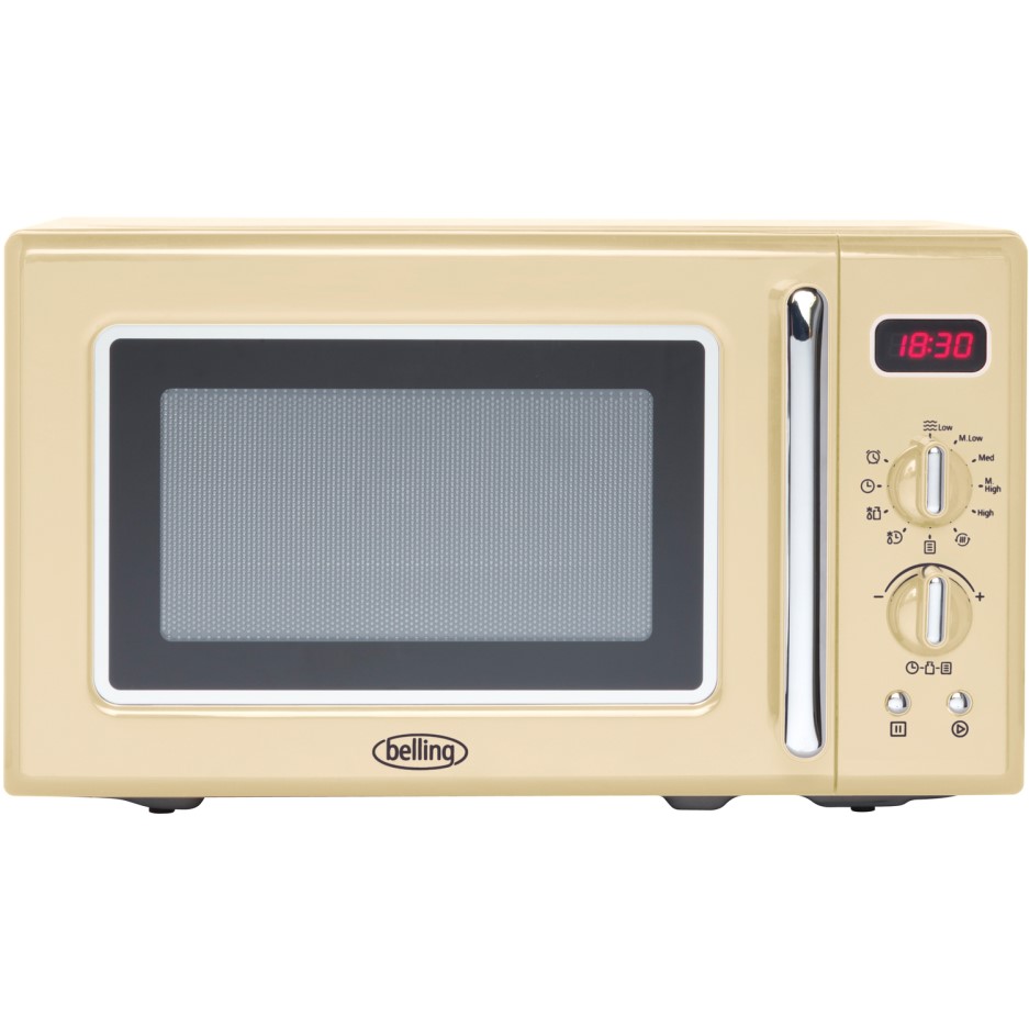 Belling FMR2080S 20L 800W Retro Design Freestanding Microwave in Cream ...