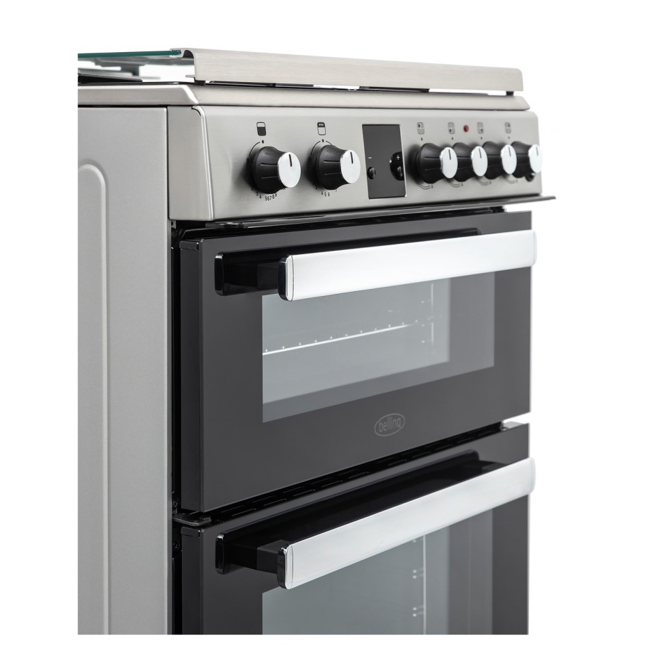 Belling FSG608DMc 60cm Double Oven Gas Cooker - Silver 444444807 ...
