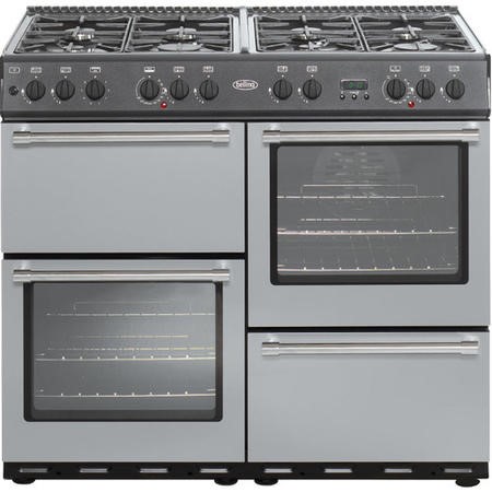 Belling Country Classic 100cm Dual Fuel Range Cooker - Silver 444449441 ...