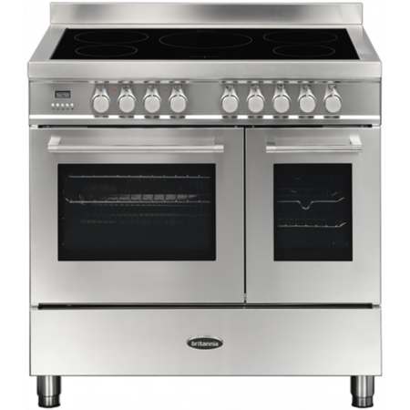 Britannia Q Line Modern 90cm Double Oven Induction Electric Range ...
