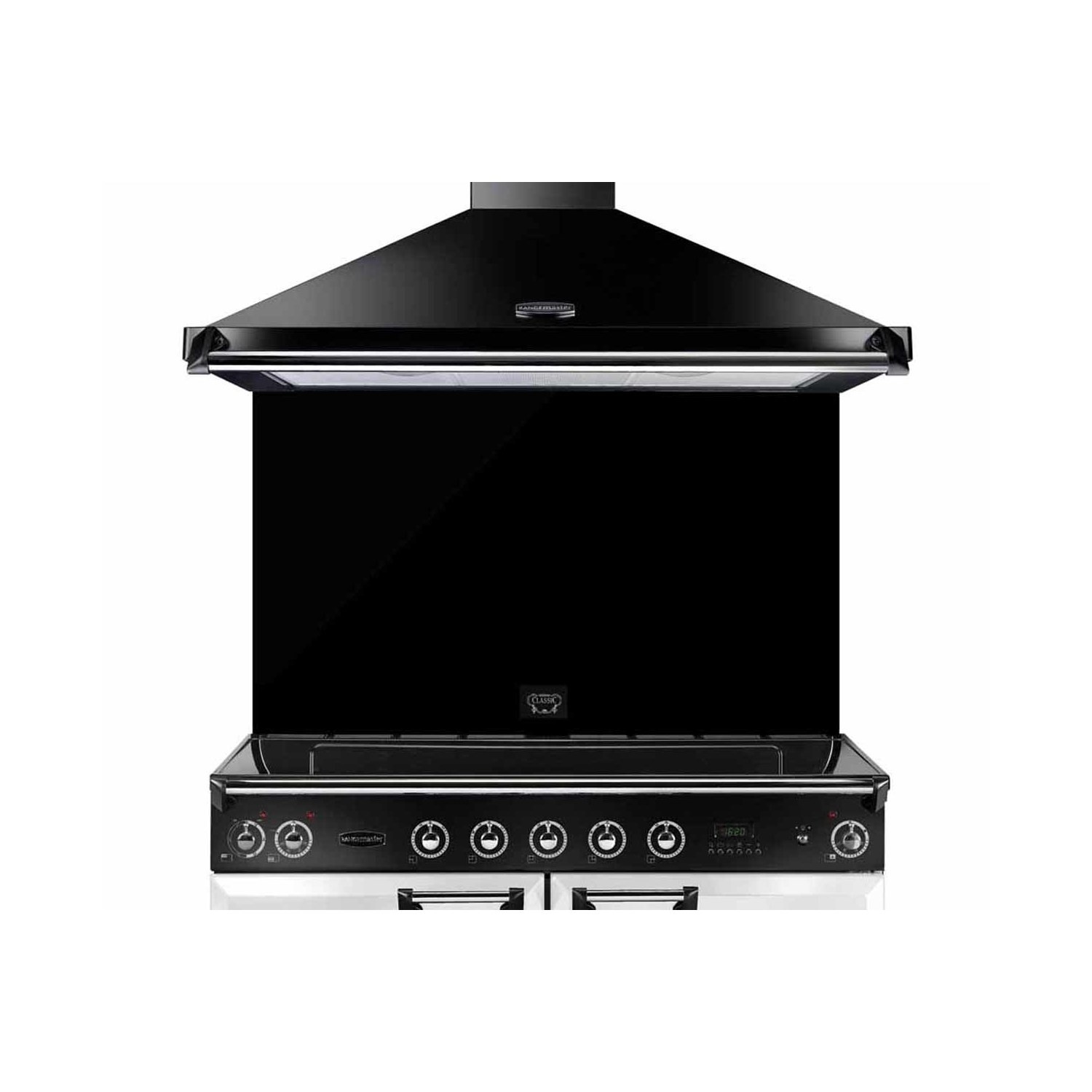 Rangemaster 90cm Classic Splashback with Chrome Graphics 63150 ...