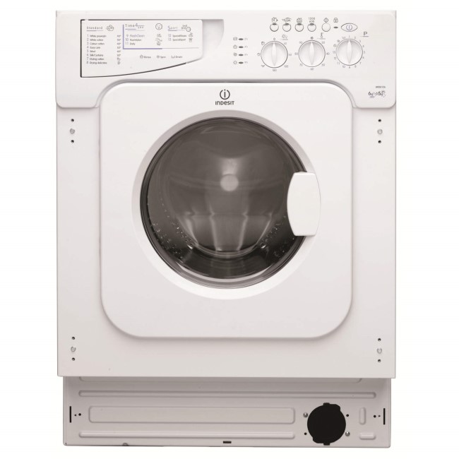 Indesit IWDE126 6kg Wash 5kg Dry 1200rpm Integrated Washer Dryer ...