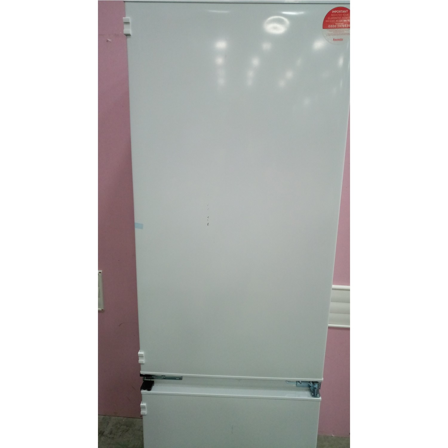 GRADE A3 - Baumatic BRCI3180E 54cm Wide 70-30 Integrated Upright Fridge ...