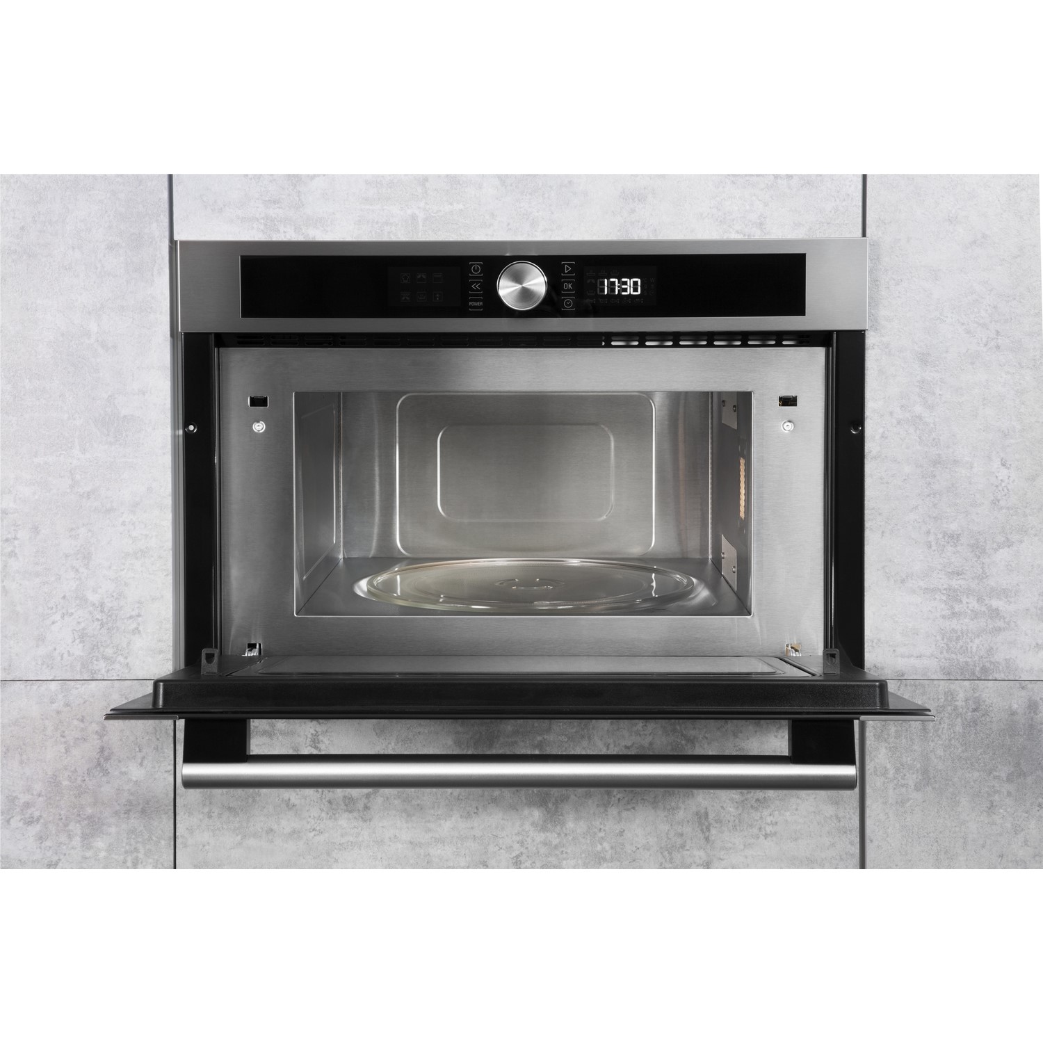 Hotpoint 31L 1000W Built-in Microwave Oven with Grill - Stainless Steel ...