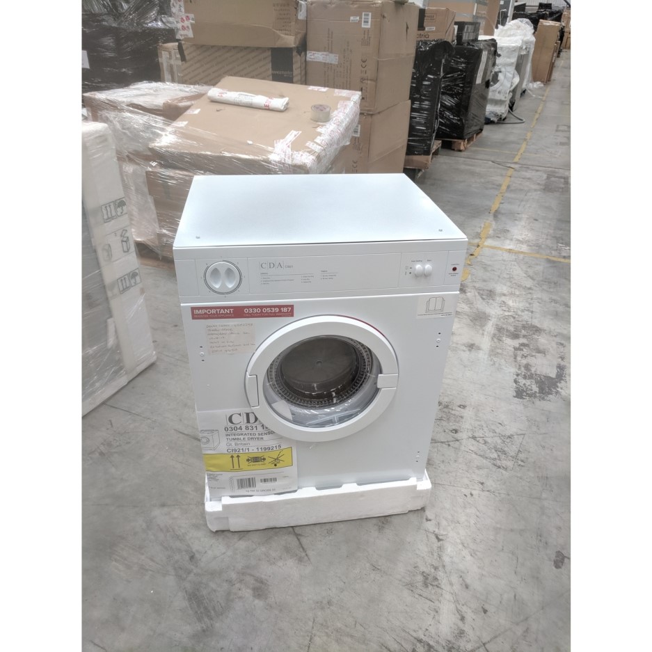 GRADE A2 - CDA CI921 7kg Integrated Vented Tumble Dryer - White ...
