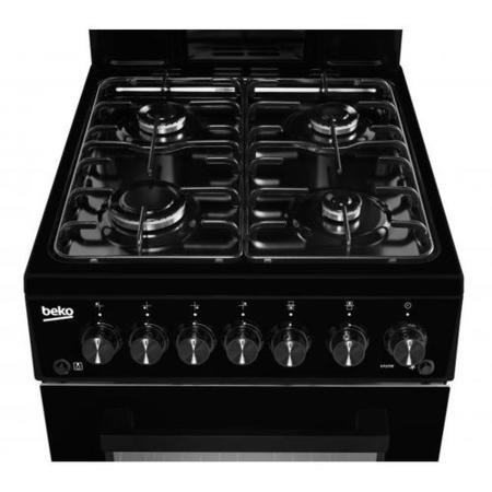 Beko 50cm Gas Cooker With Eye Level Grill - Black KA52NEK | Appliances ...