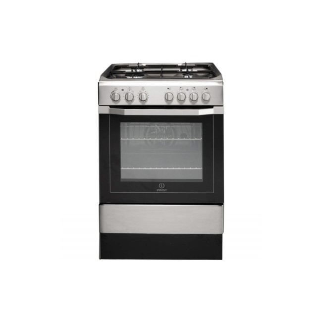 Indesit 60cm Dual Fuel Cooker - Stainless Steel I6G52X | Appliances Direct