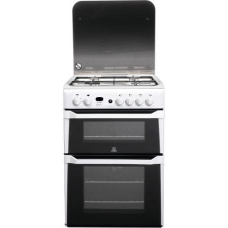 Refurbished Indesit ID60G2W 60cm Double Oven Gas Cooker White A1 ...