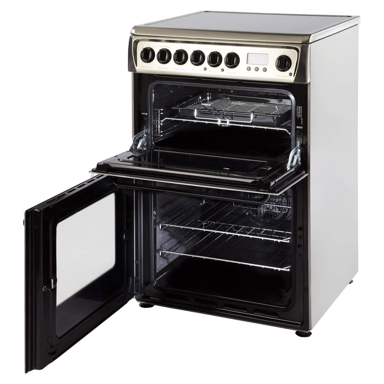 Hotpoint 60cm Double Oven Electric Cooker - Stainless Steel HAE60X ...