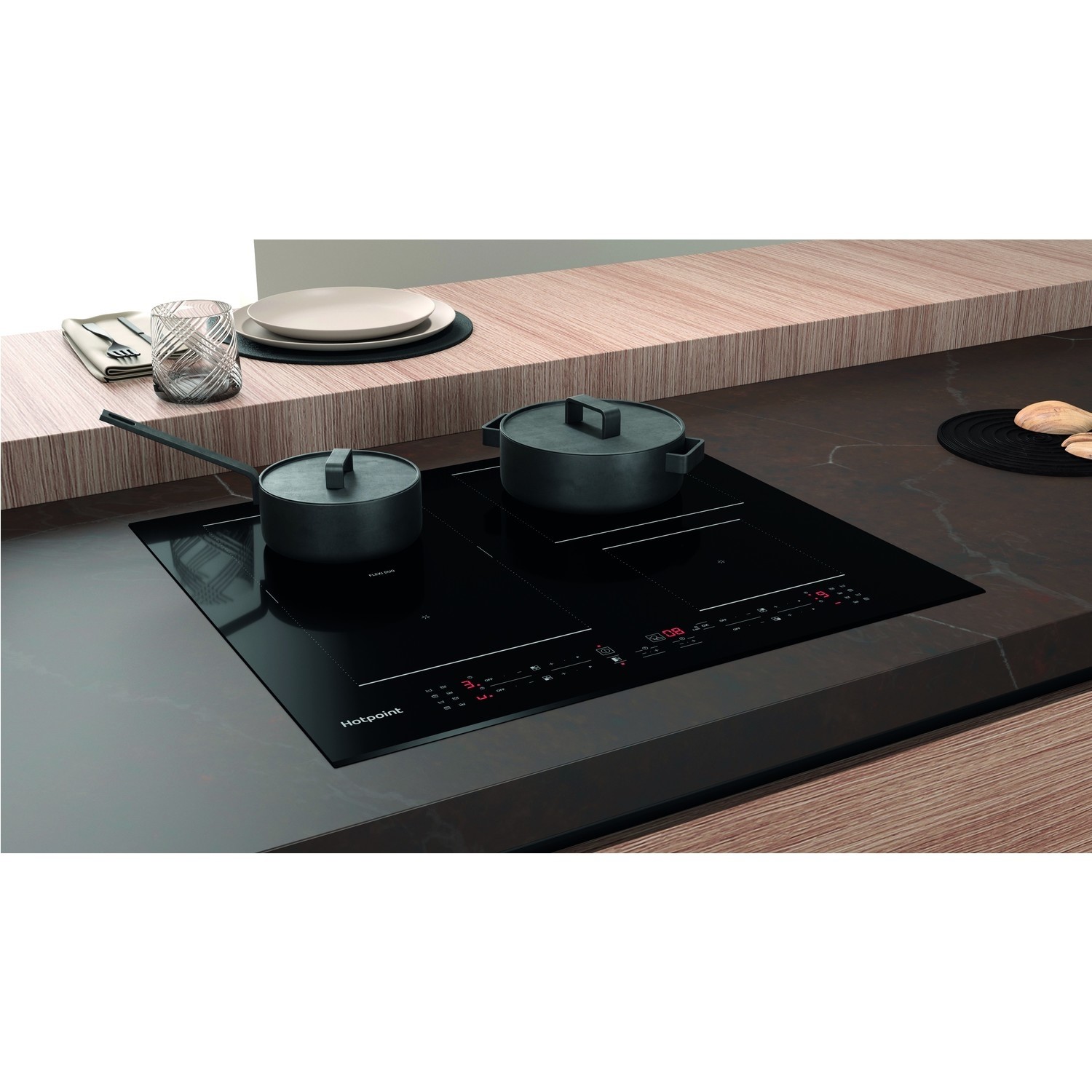 Hotpoint 59cm 4 Zone Induction Hob with Flexi Zone TB7960CBF ...