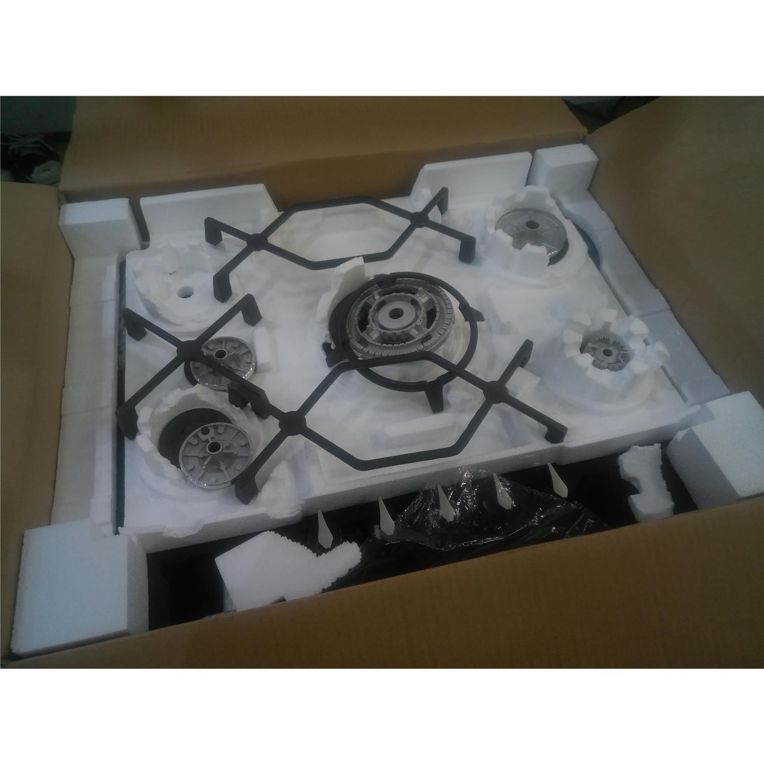 Refurbished CDA HVG721BL 70cm 5 burner Gas On Glass Hob With Wok Burner ...